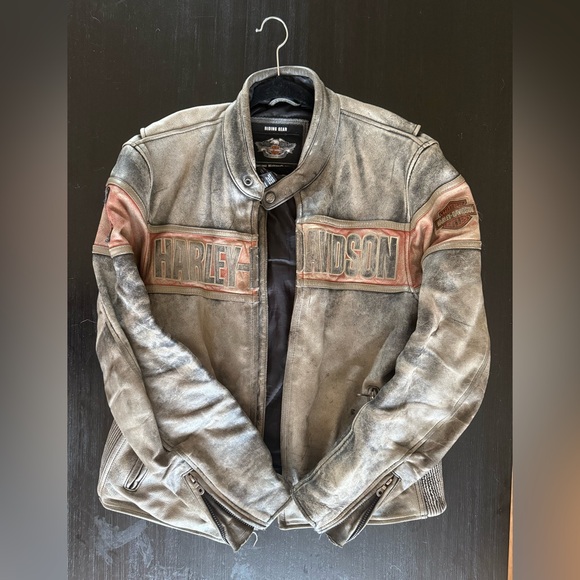 Harley-Davidson | Jackets & Coats | Harleydavidson Vintage Gray And ...